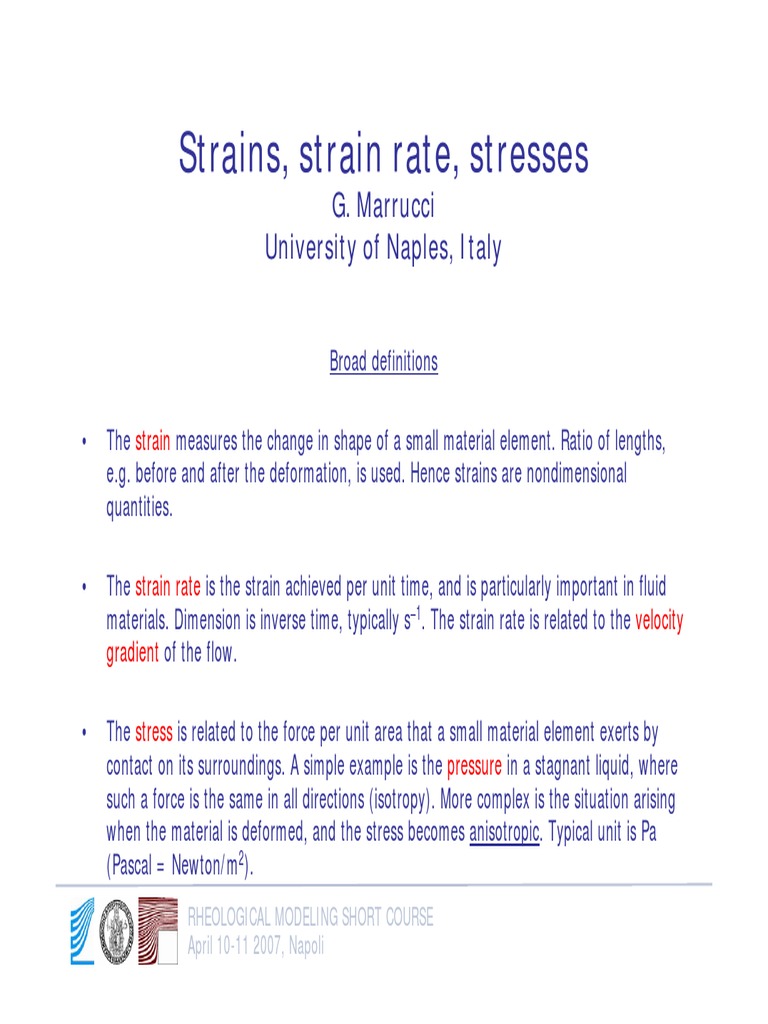 Strain, Strain Rate, Stress PDF | PDF | Deformation (Mechanics) | Shear ...