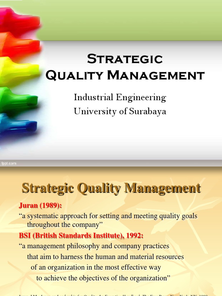 02 Strategic Quality Management | PDF | Quality Management ...
