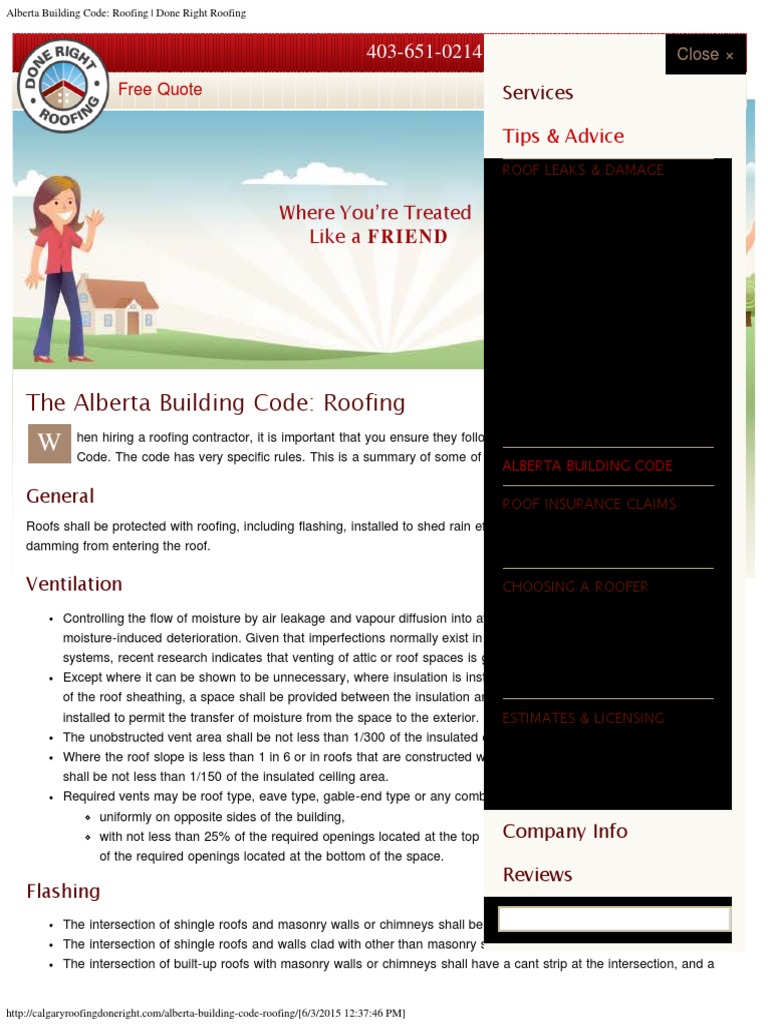 Alberta Building Code_ Roofing _ Done Right Roofing | Roof | Wall