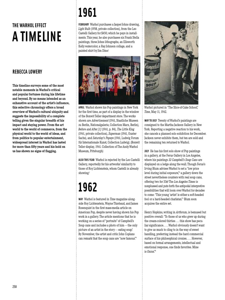 Warhol Timeline | Download Free PDF | Andy Warhol | Paintings