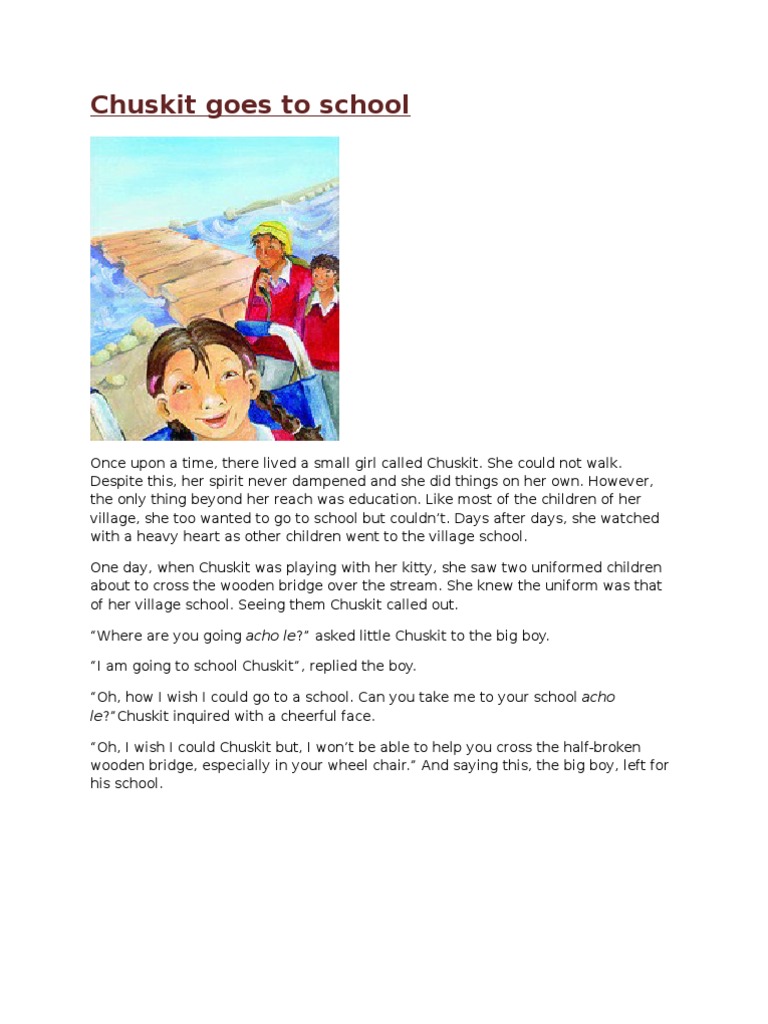 Chuskit Goes To School by Malavika Roy Singh | PDF