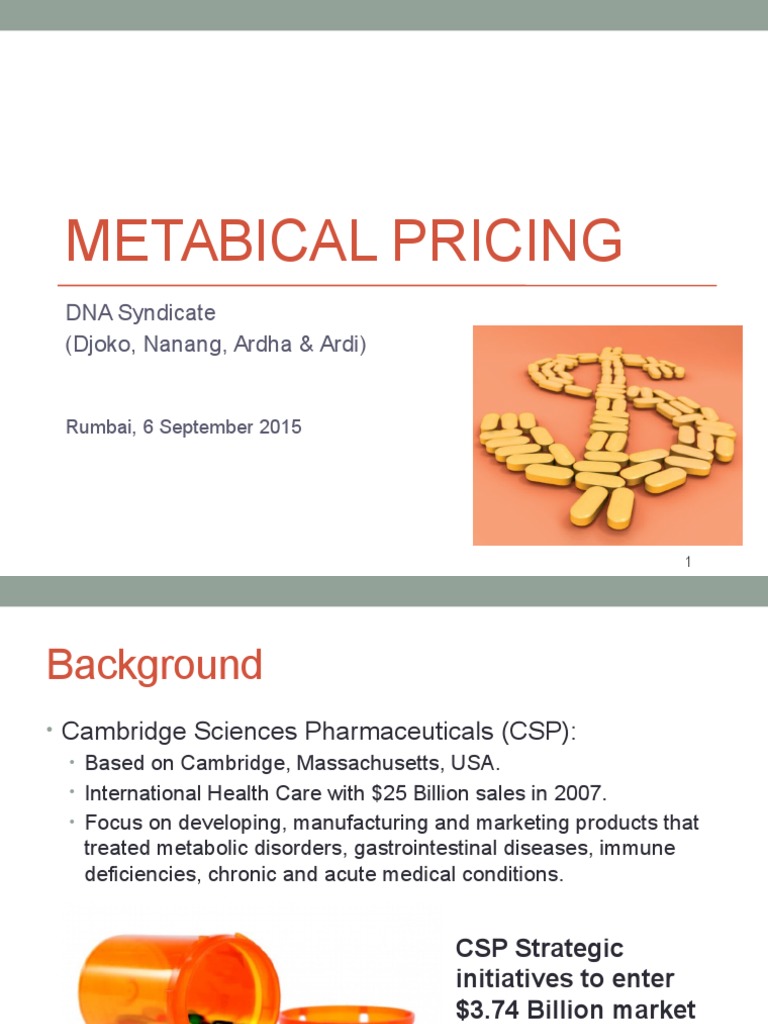 Metabical Pricing Case DNA Syndicate-Answer | PDF | Obesity ...