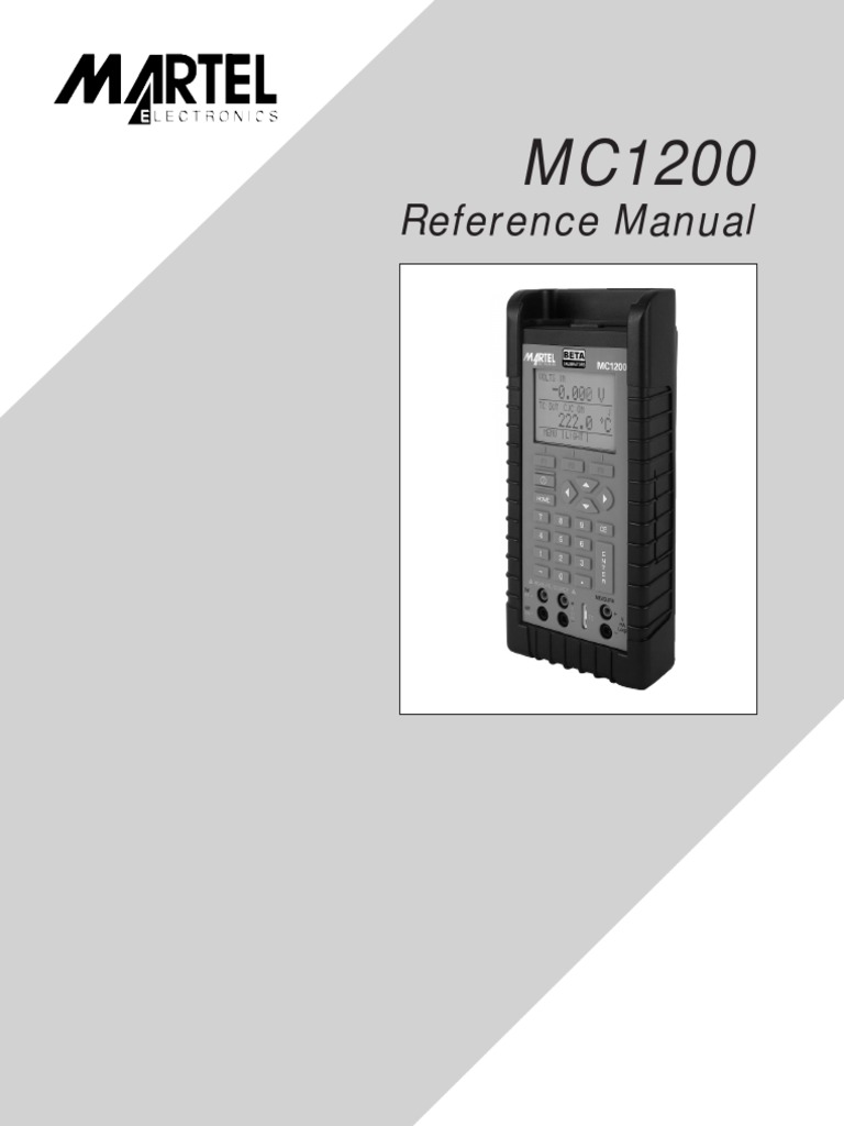 MC 1200 Multifunction Calibrator Manual Rev G 5 091 | PDF ...