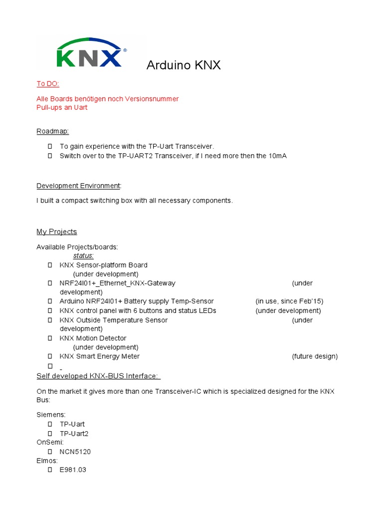 Arduino KNX 6 | Download Free PDF | Arduino | Electrical Engineering
