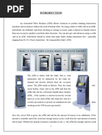 ATM System Problem Statements | PDF