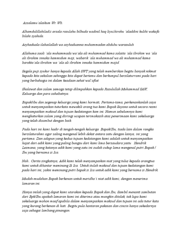 Doa Pembuka Pidato Bahasa Jawa | PDF