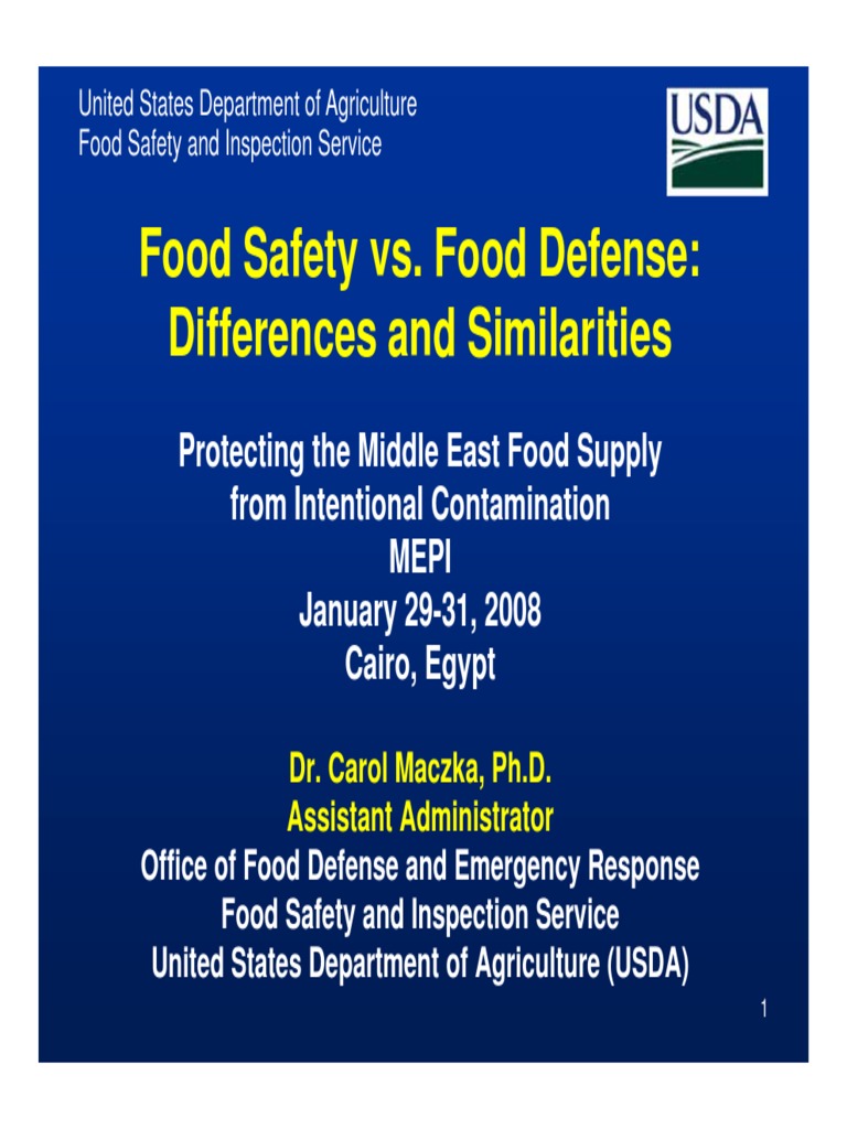 Food Safety vs Food Defense | Food Safety | Foodborne Illness | Free 30 ...