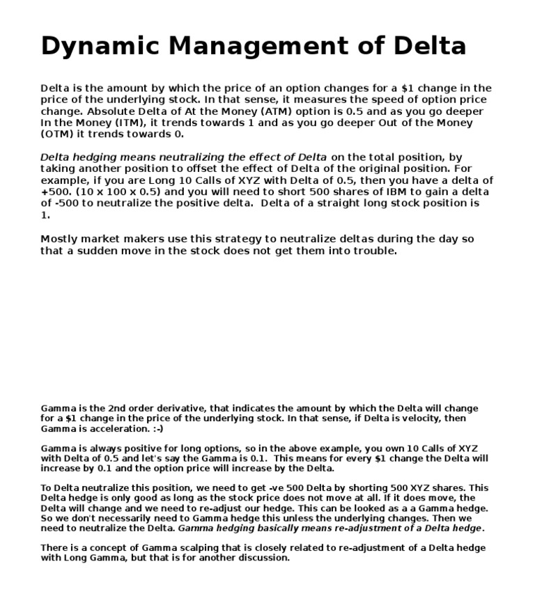 Understanding Delta and Gamma in Options | PDF