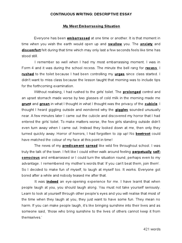 Continuous Writing Worksheet