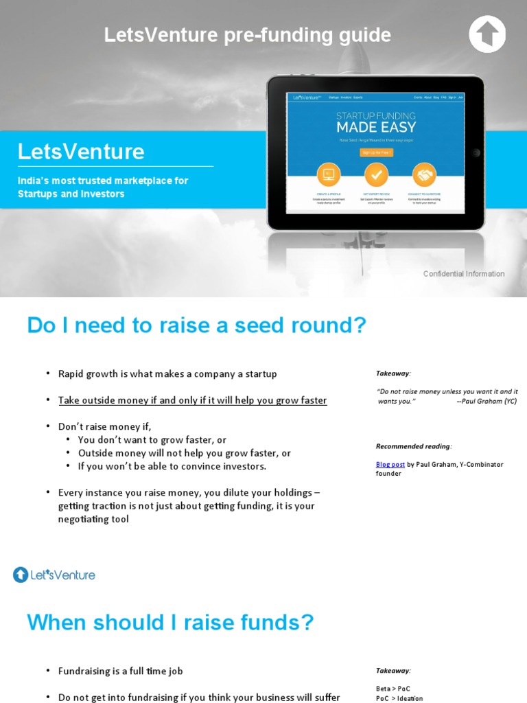 Seed Funding Guide | PDF | Angel Investor | Startup Company
