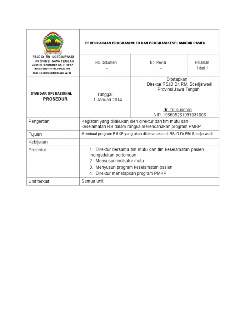 Contoh Sop PMKP | PDF | Bisnis | Sains & Matematika