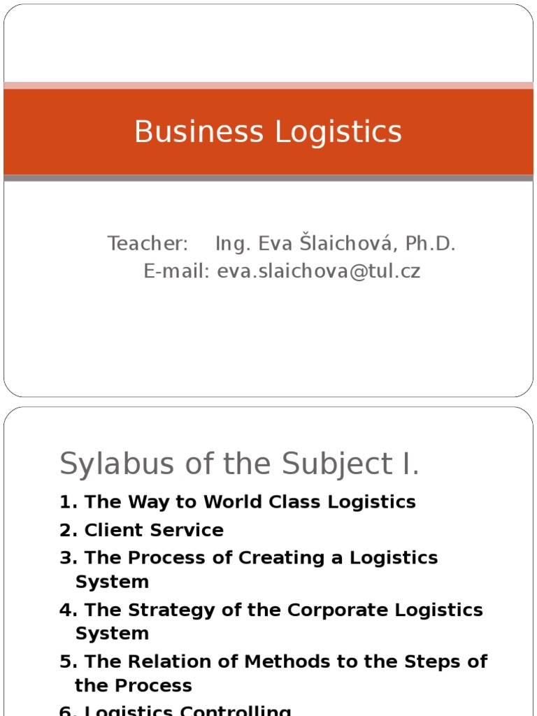 Business Logistics Overview and Strategies | PDF | Logistics | Supply Chain