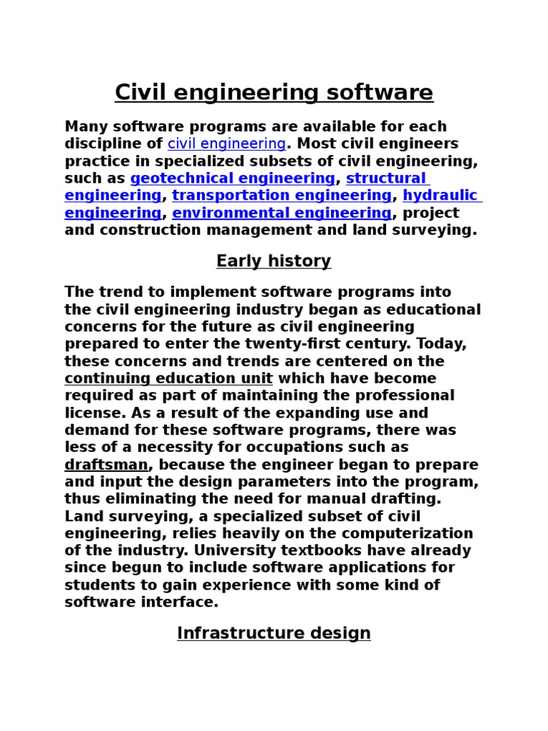 Civil Engineering Software | PDF | Auto Cad | Computer Aided Design