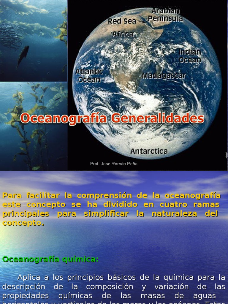 Ramas de la Oceanografía y sus Características | PDF | Océanos | Salinidad