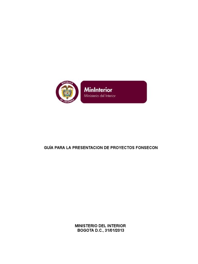 01 Guia para La Presentacion de Proyectos 0 0 | PDF | Gobierno | Science