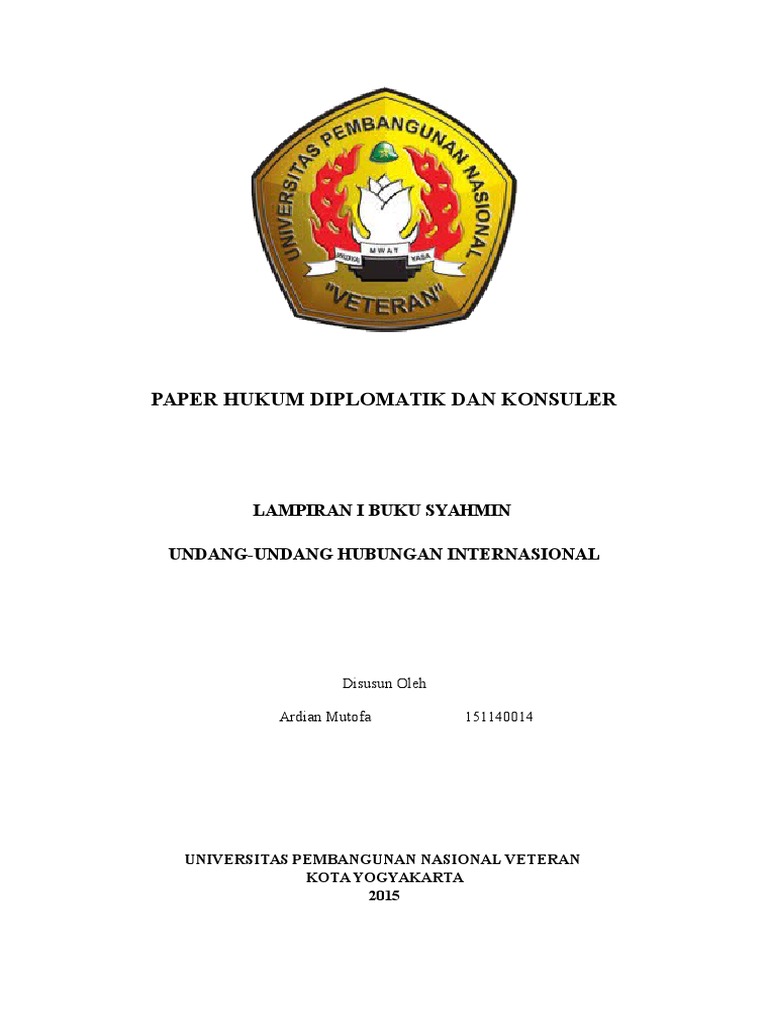 Hukum Diplomatik Dan Konsuler Pdf 