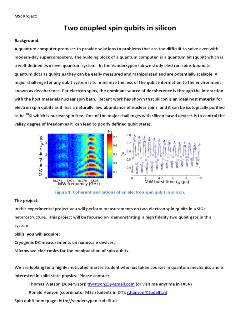 MSC Project Proposal | PDF