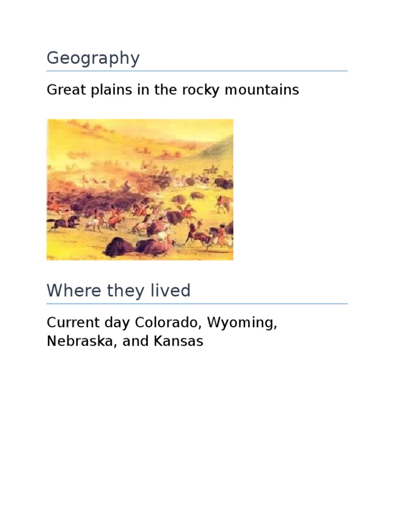 Geography: Great Plains in The Rocky Mountains | PDF
