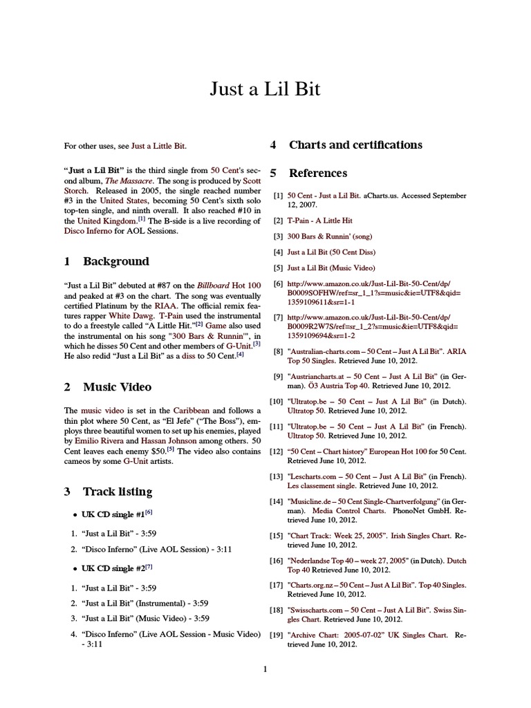 Just A Lil Bit | PDF | Recorded Music | Music Industry