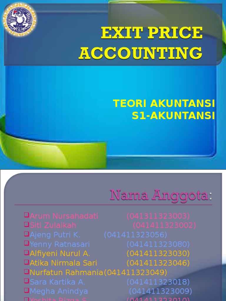 Exit Price Accounting Fix PDF