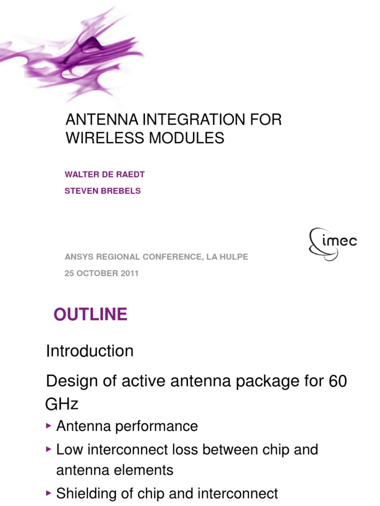 Antenna Integration For Wireless Modules Ansys Final To Publish | PDF ...