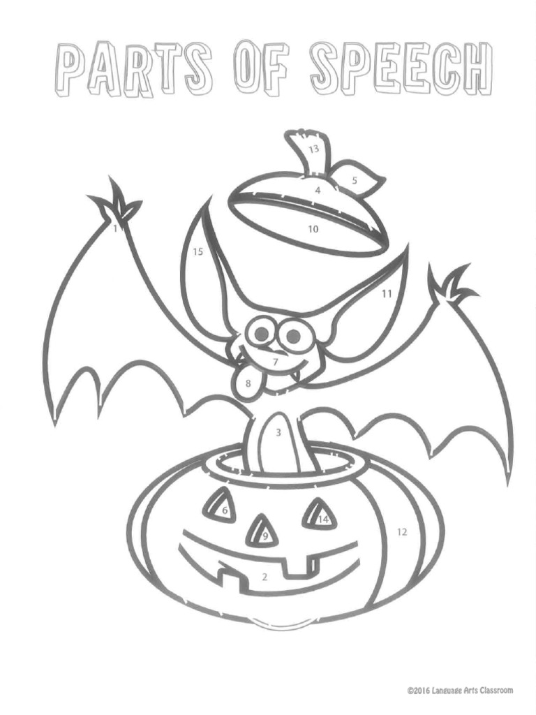 Parts Of Speech Coloring Pages Review Parts Of Speech ESL Worksheet