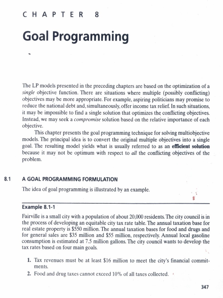 Goal Programming | PDF