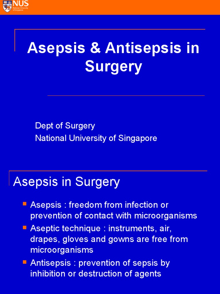 Asepsis & Antisepsis in Surgery | Surgery | Microbiology | Free 30-day ...