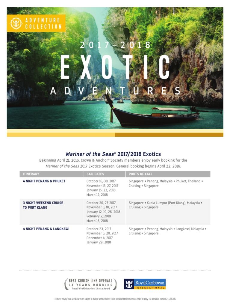 Mariner Exotics Deployment Flyer 2017 2018 | PDF | Malaysia | Thailand