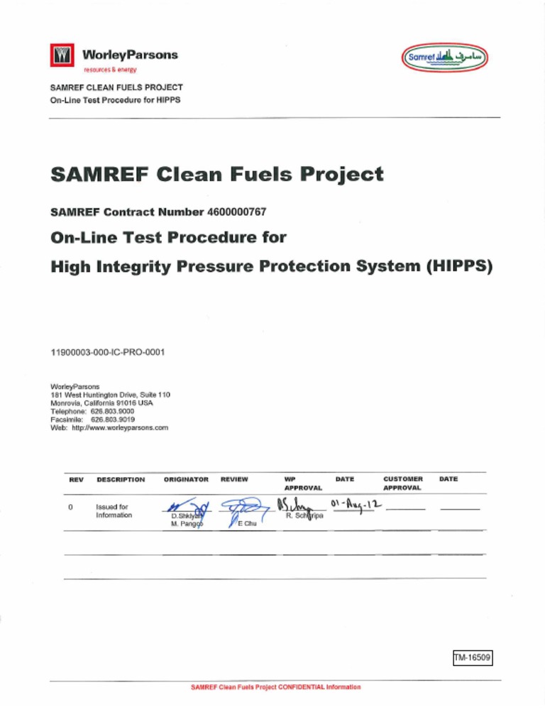 HIPPS Testing Procedure | PDF | Calibration | Instrumentation