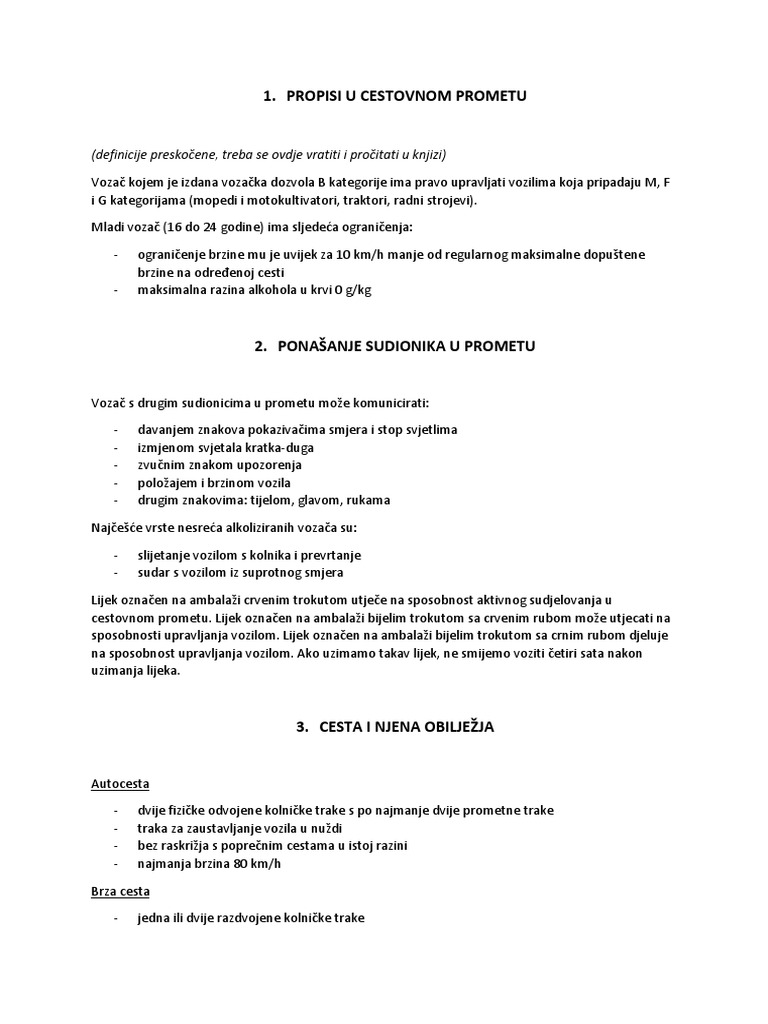 Prometna Pravila | PDF