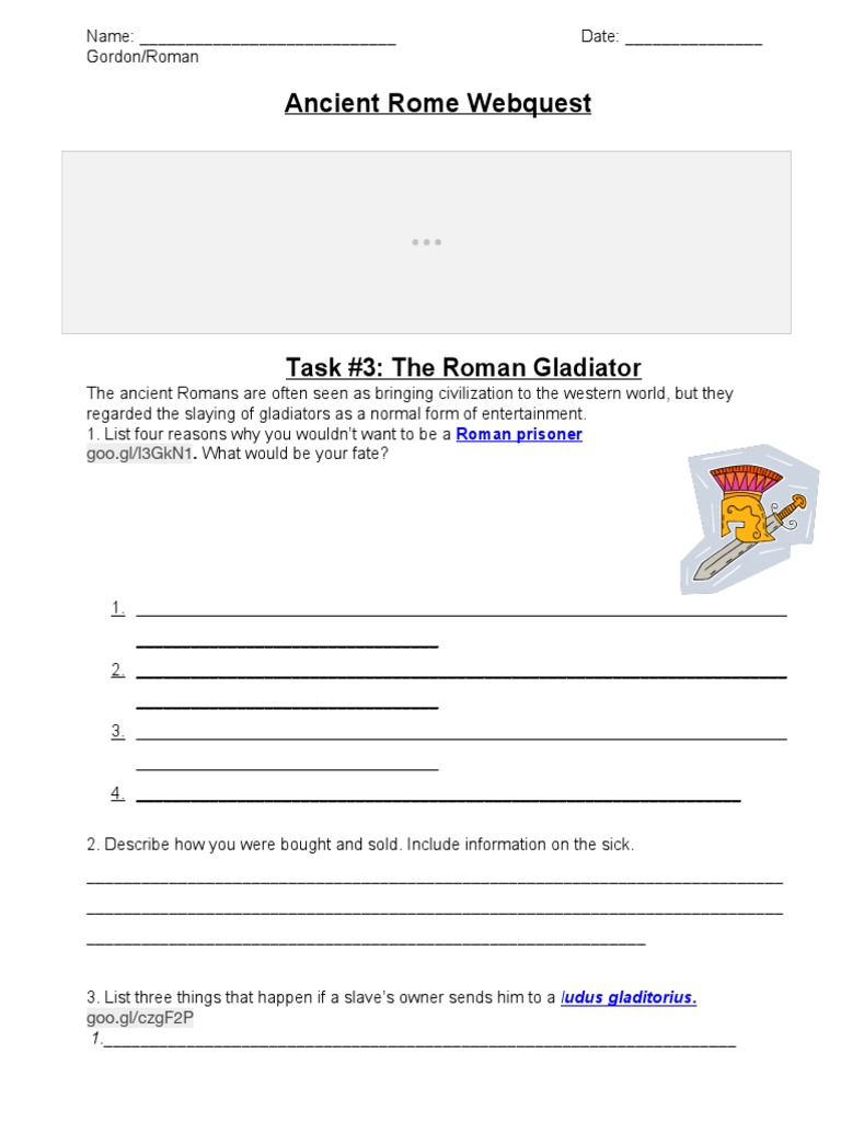 Ancient Rome Webquest | PDF | Travel | History