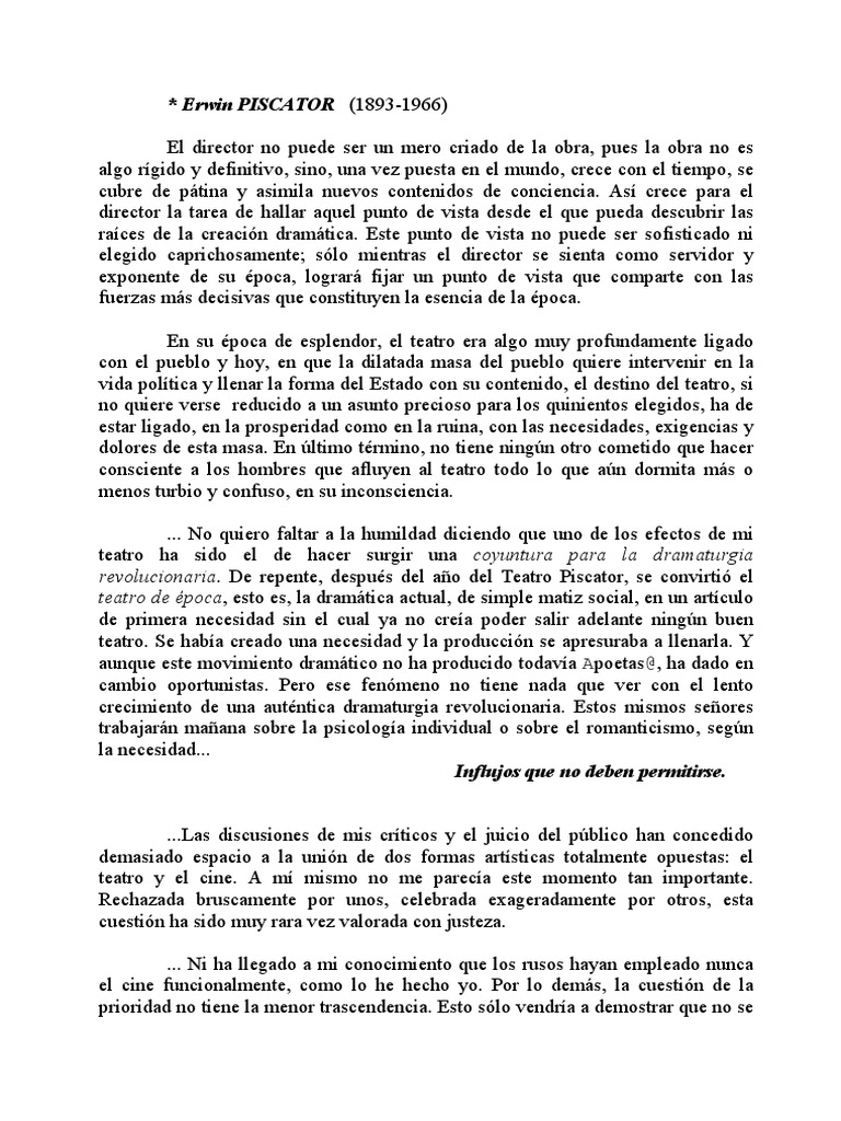 Erwin Piscator | PDF | Teatro | Realidad