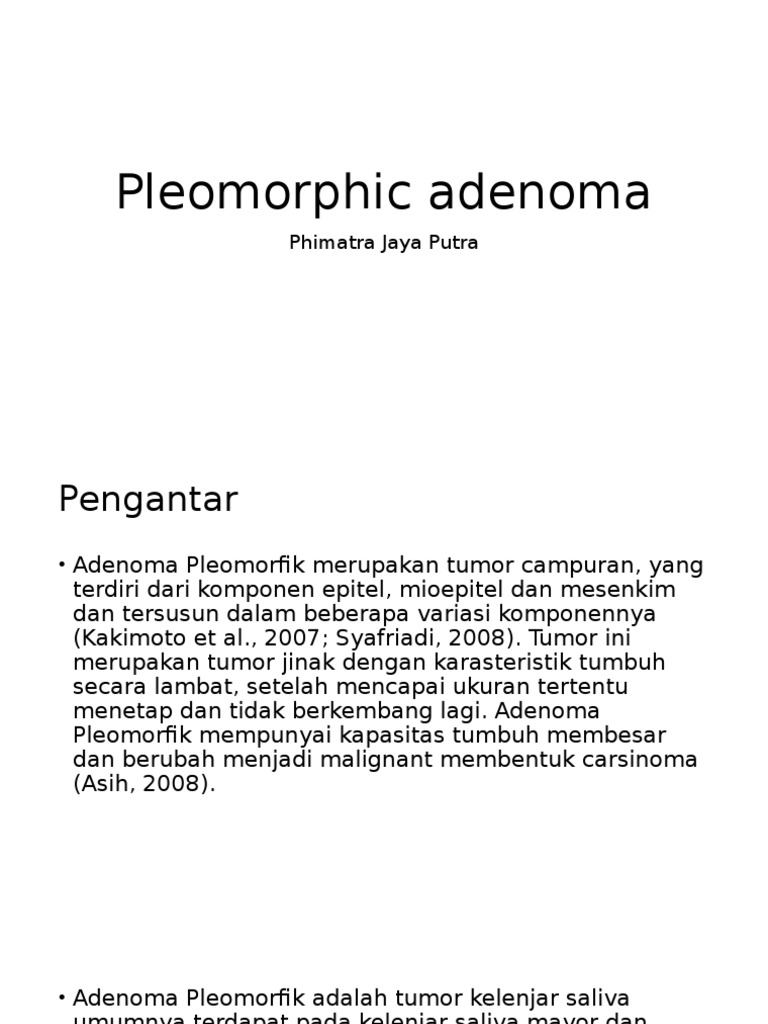 Phima Pleomorphic Adenoma | PDF