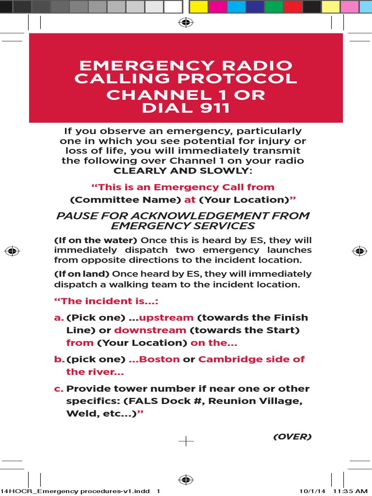 Emergency Radio Calling Protocol Guide | PDF | Art