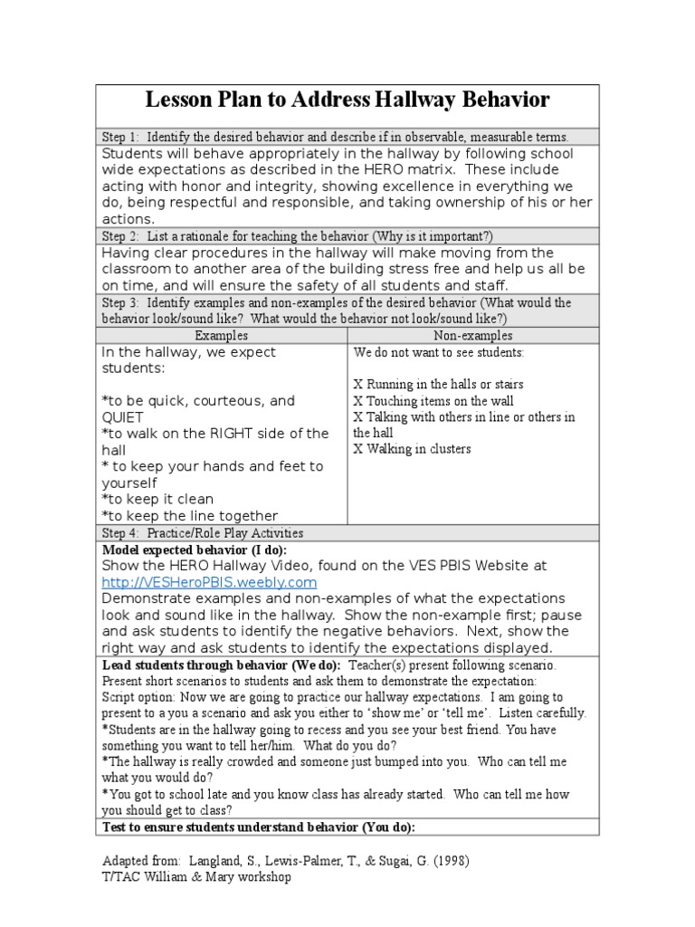 Pbis Hallway Behavior | PDF | Applied Psychology | Epistemology