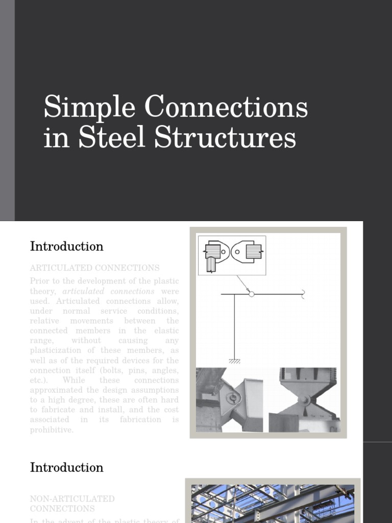 Types of Simple Steel Connections | PDF | Column | Structural Analysis
