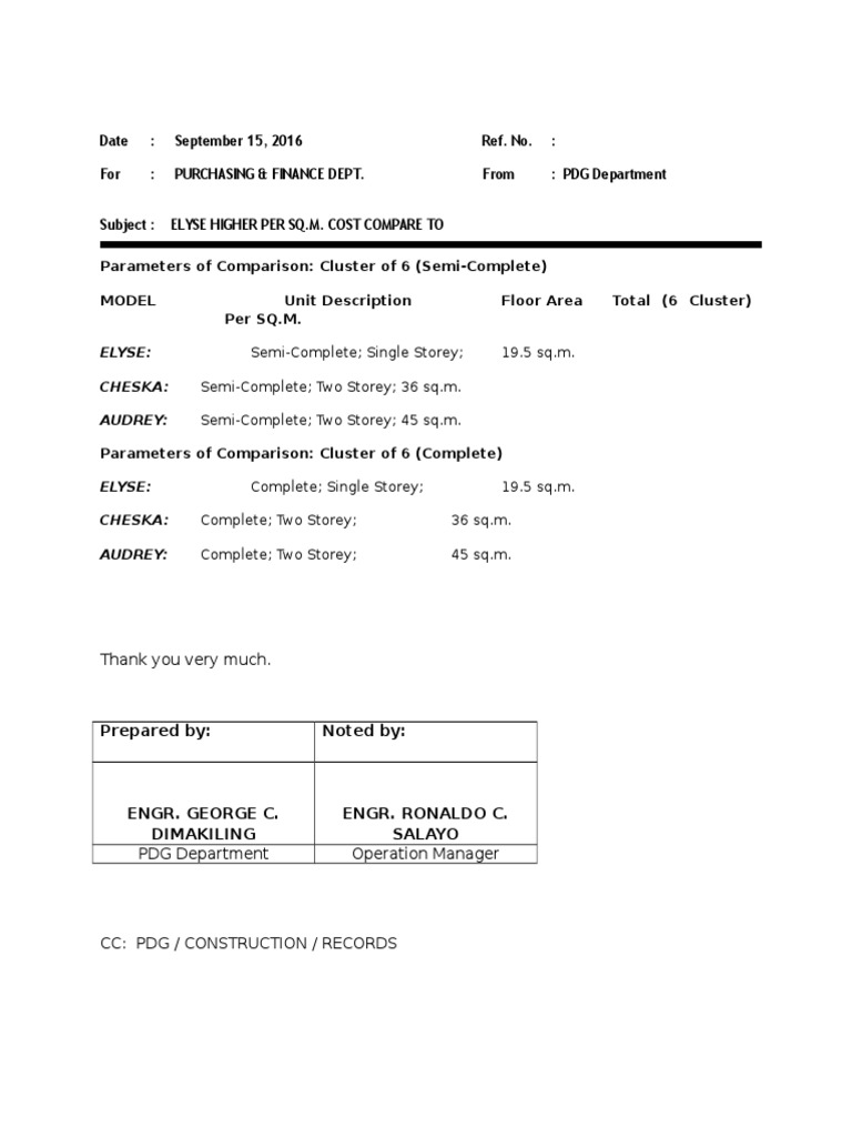 Write Up Letter | PDF