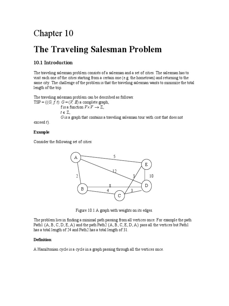 The Traveling Salesman Problem PDF | PDF | Computational Problems ...