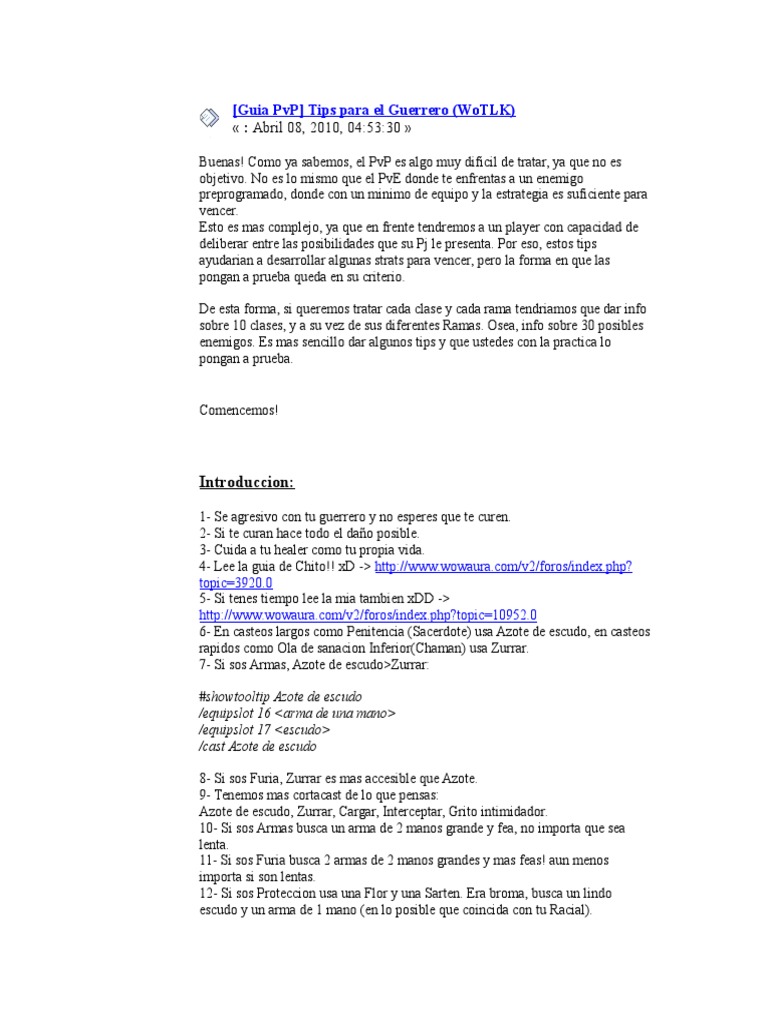 Guia PVP | PDF | Proteger | Duelo