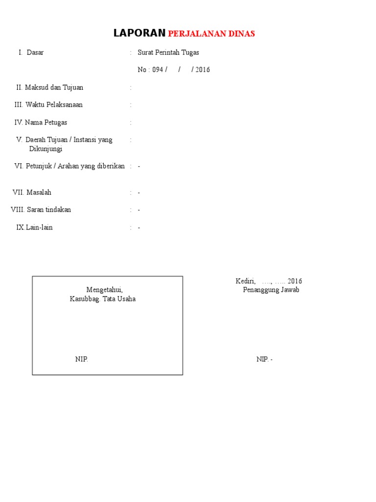 Contoh Laporan SPPD | PDF