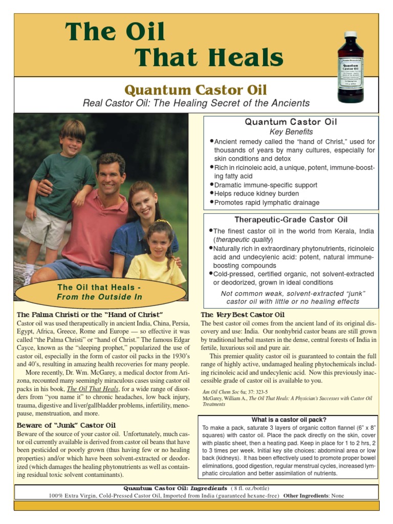 Castor Oil | PDF | Detoxification (Alternative Medicine) | Health Treatment