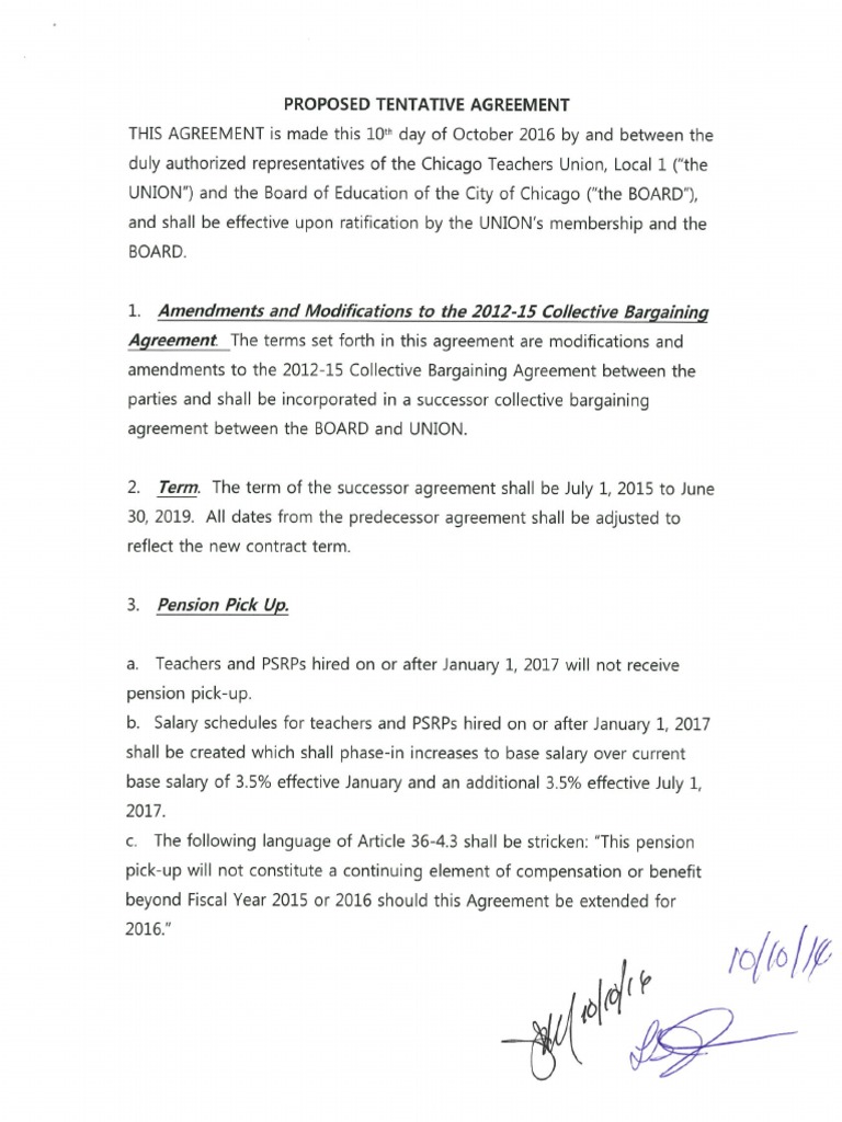 CTU Tentative Agreement