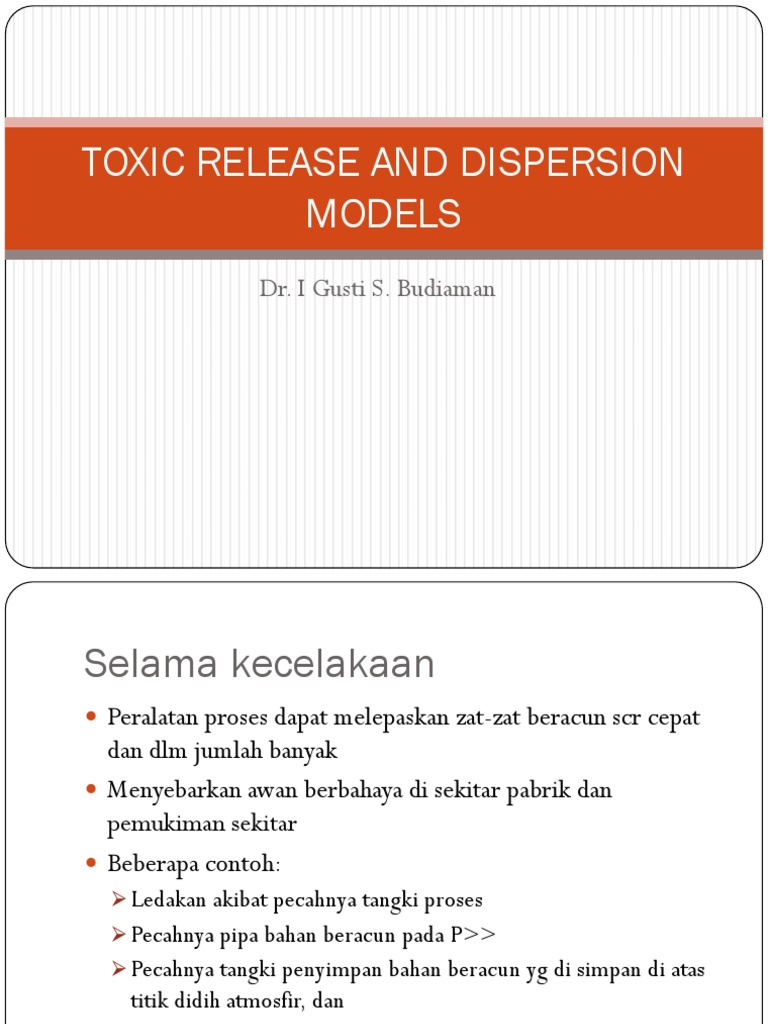 05 Toxic Release and Dispersion Models | PDF