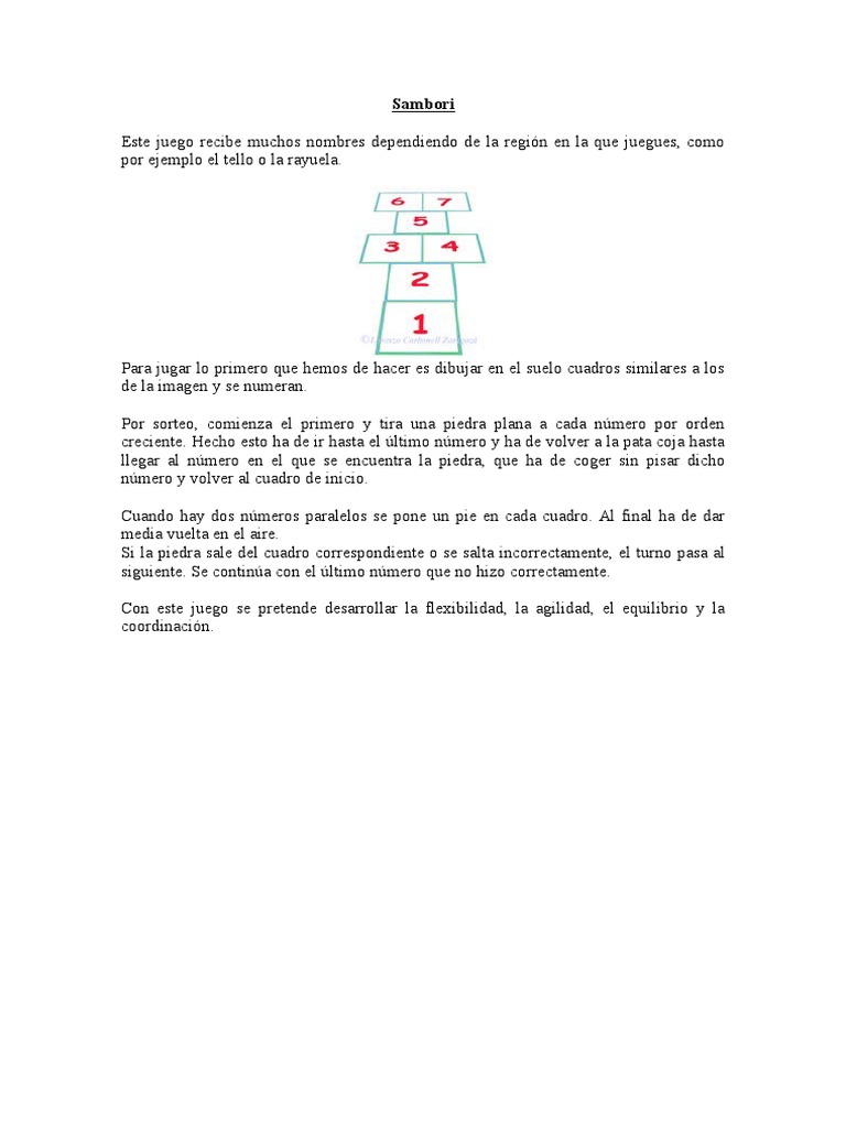 Instrucciones del juego Sambori | PDF