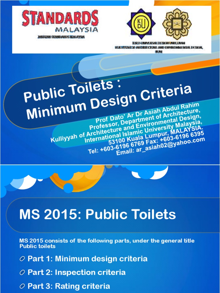 Tandas Awam Di Malaysia - Piawai Sirim PDF | PDF