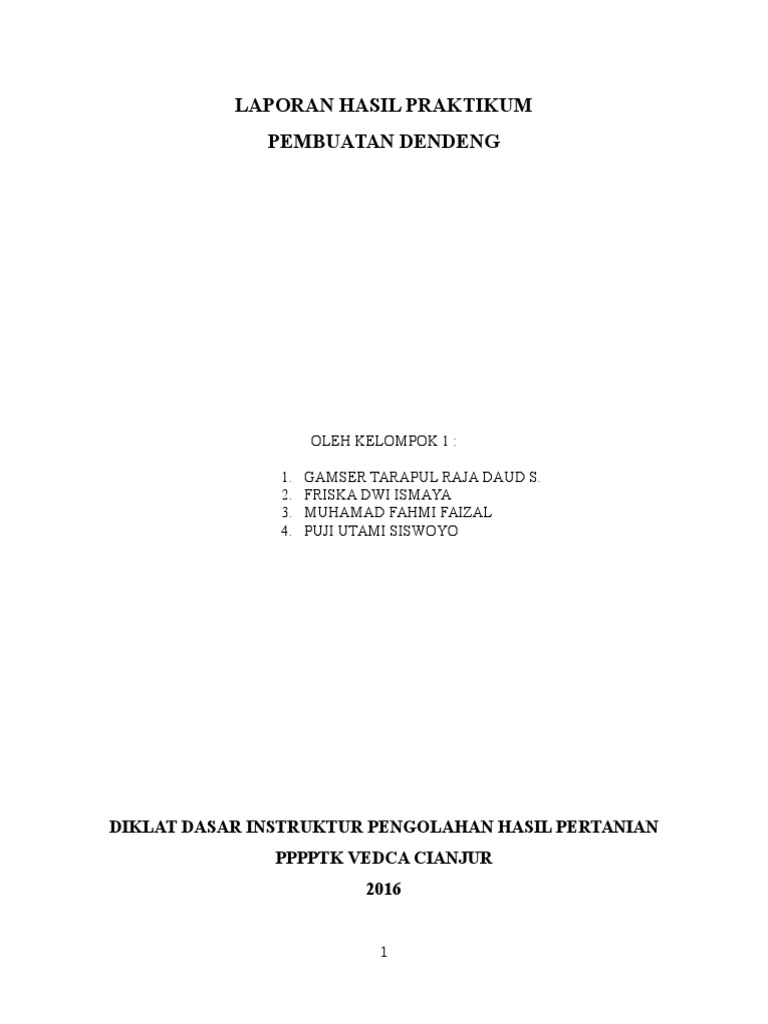 Laporan Dendeng | PDF