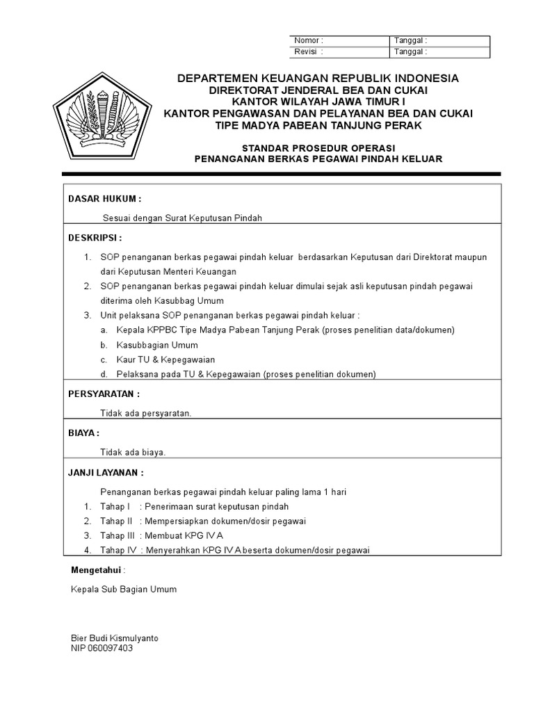 Sop Tu & Kepeg | PDF