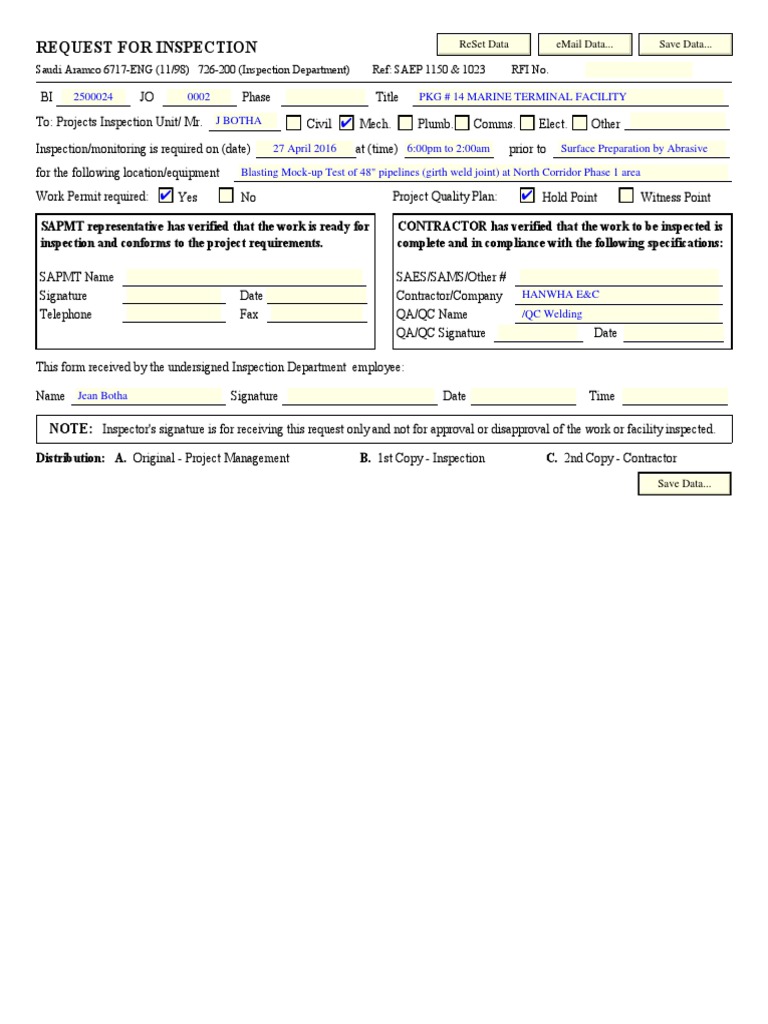 Rfi Format | PDF | Technology & Engineering