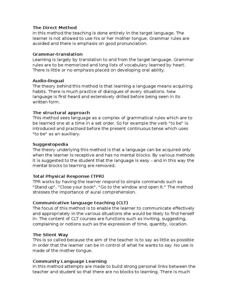 The Direct Method | PDF